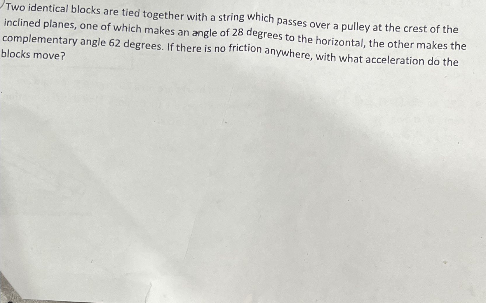 Solved Two identical blocks are tied together with a string | Chegg.com