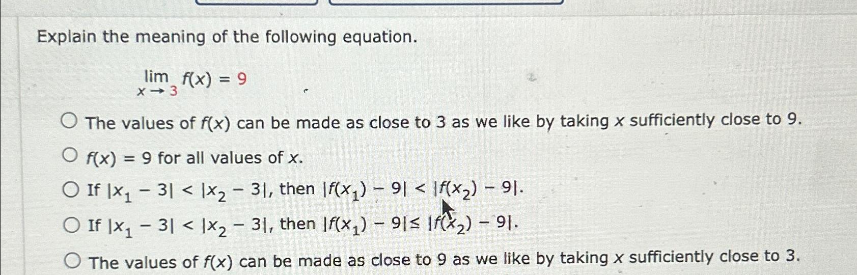 Solved Explain the meaning of the following | Chegg.com