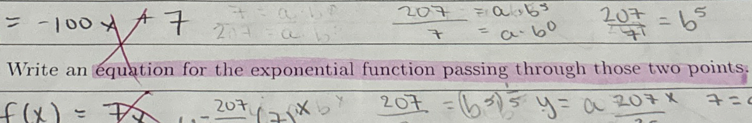 Solved Write an equation for the exponential function | Chegg.com