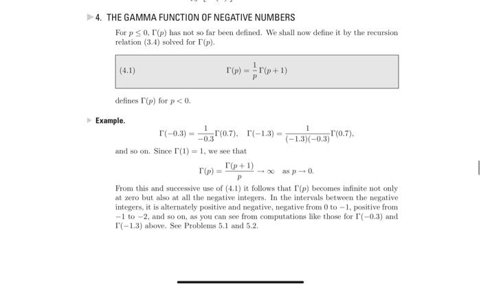 Solved evaluate: 1) T(−0.6)4. THE GAMMA FUNCTION OF NEGATIVE | Chegg.com