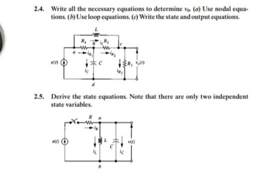Solved 2.4. Write all the necessary equations to determine | Chegg.com