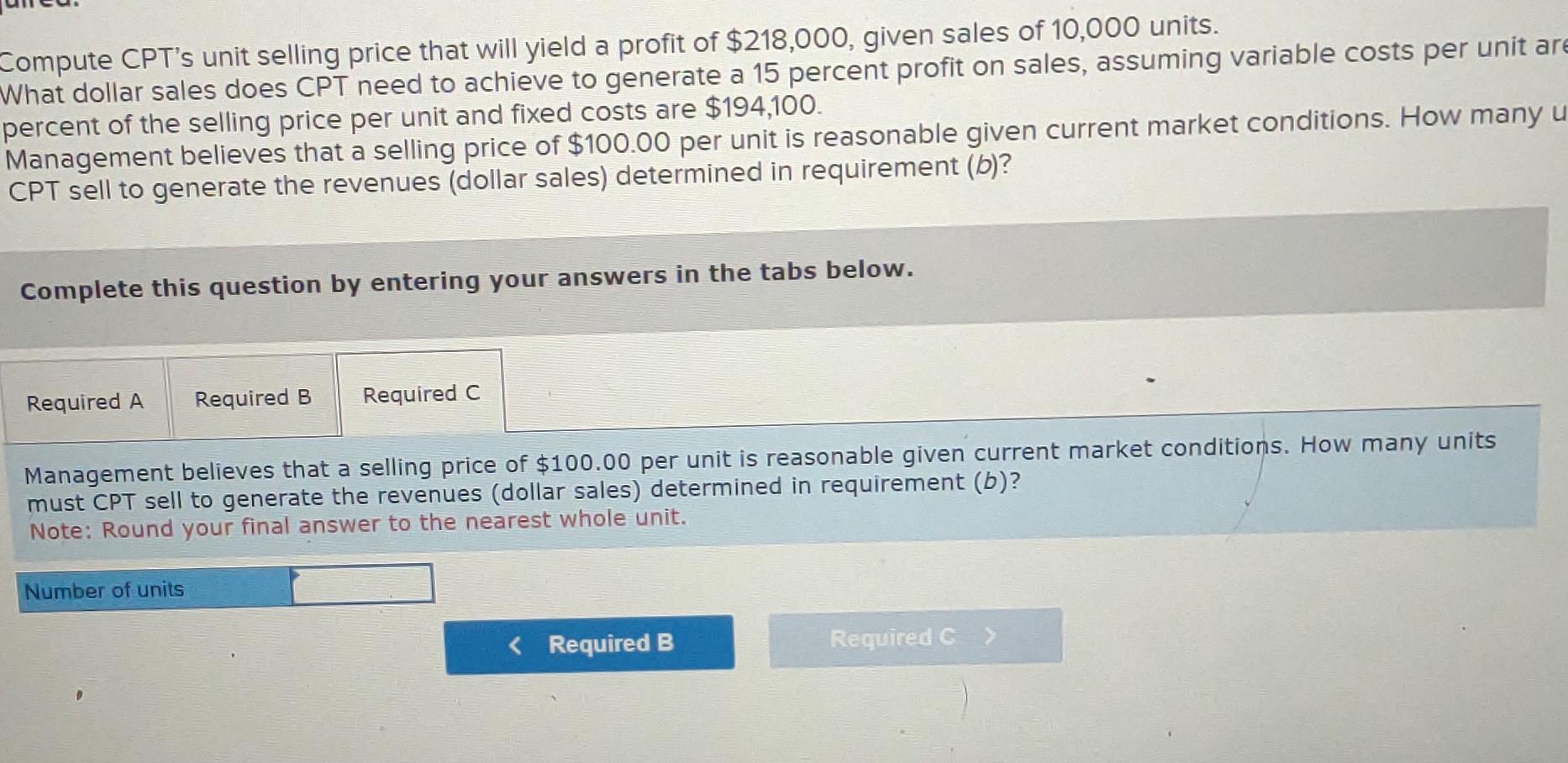 Solved Problem 3-57 (Algo) CVP Analysis-Missing Data (LO | Chegg.com