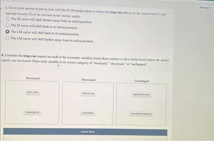 Solved . Adjust the IS-LM graph below to properly reflect | Chegg.com