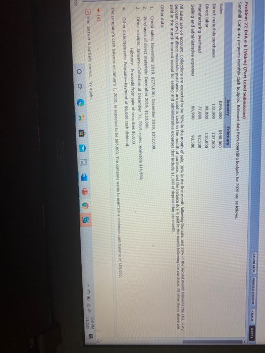 Solved CALCULATOR PRINTER VERSION 1 BACK NEXT Problem 22-04A | Chegg.com