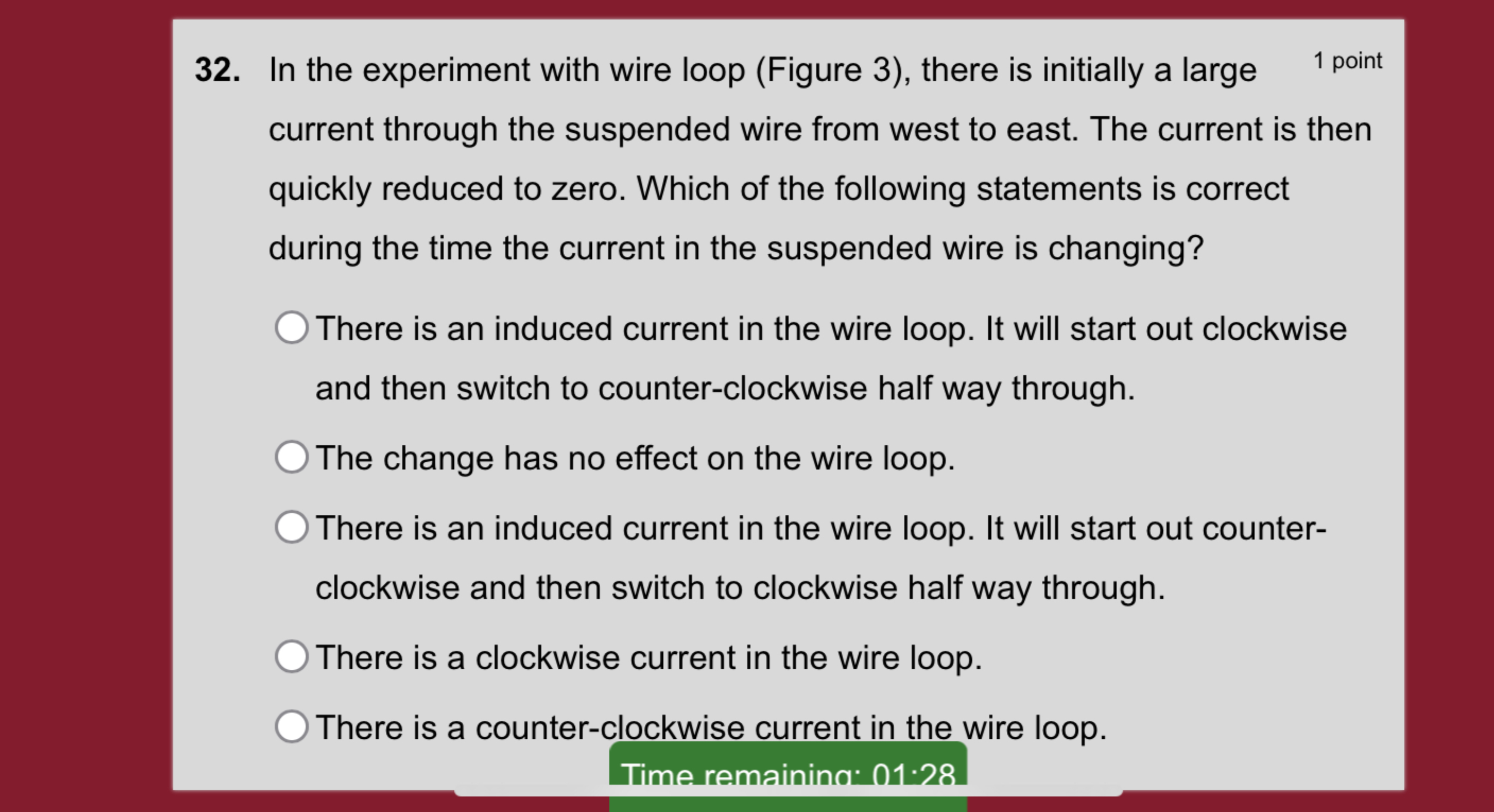 Solved In the experiment with wire loop (Figure 3), ﻿there | Chegg.com
