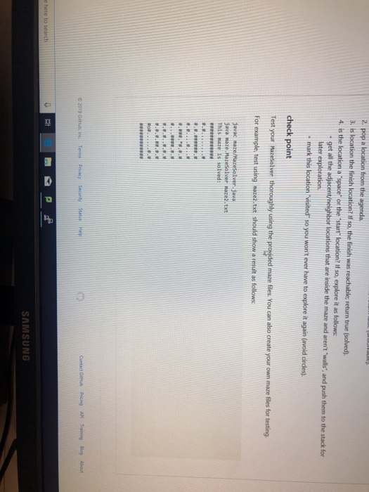 U lost every method in Maze.java. Task 2 Solve Maze | Chegg.com