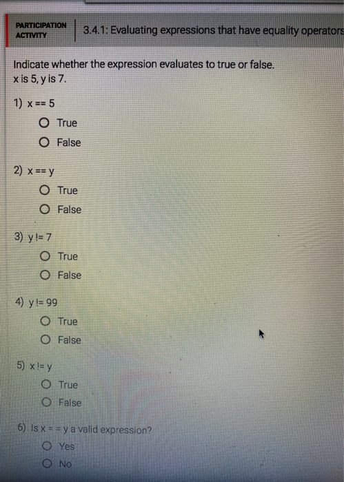 Solved IPATION 3.4.1: Evaluating expressions that have | Chegg.com
