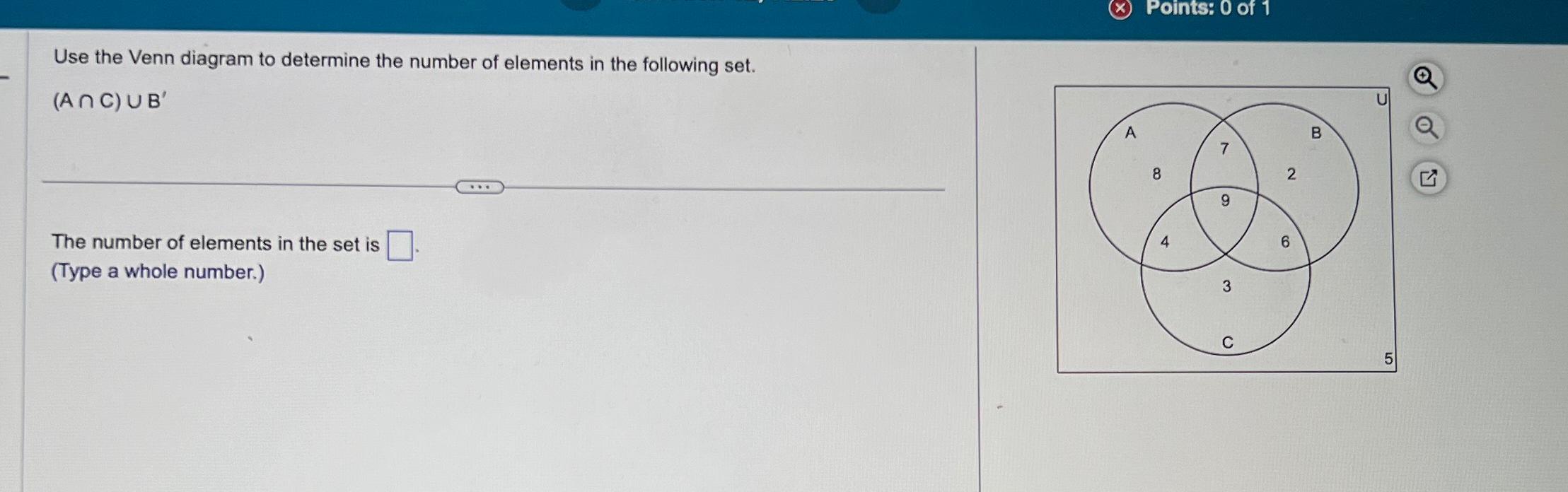 Solved Use the Venn diagram to determine the number of | Chegg.com