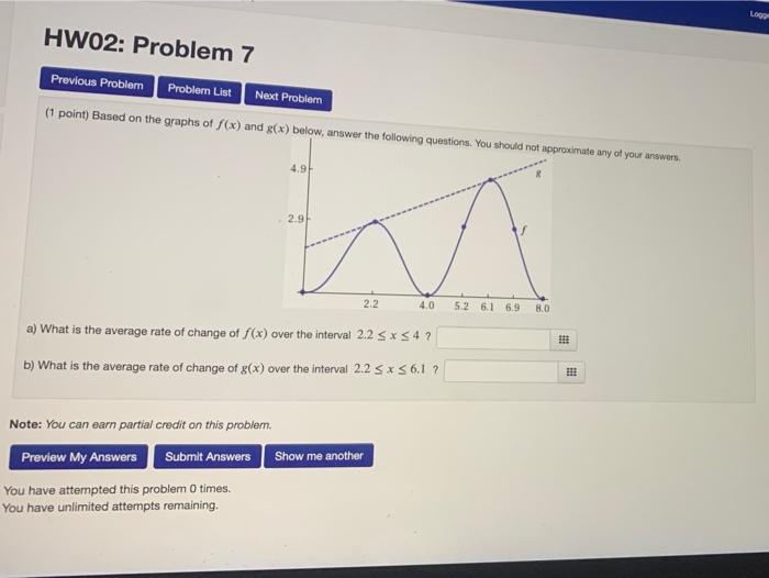 Solved Logo HW02: Problem 7 Previous Problem Problern List | Chegg.com