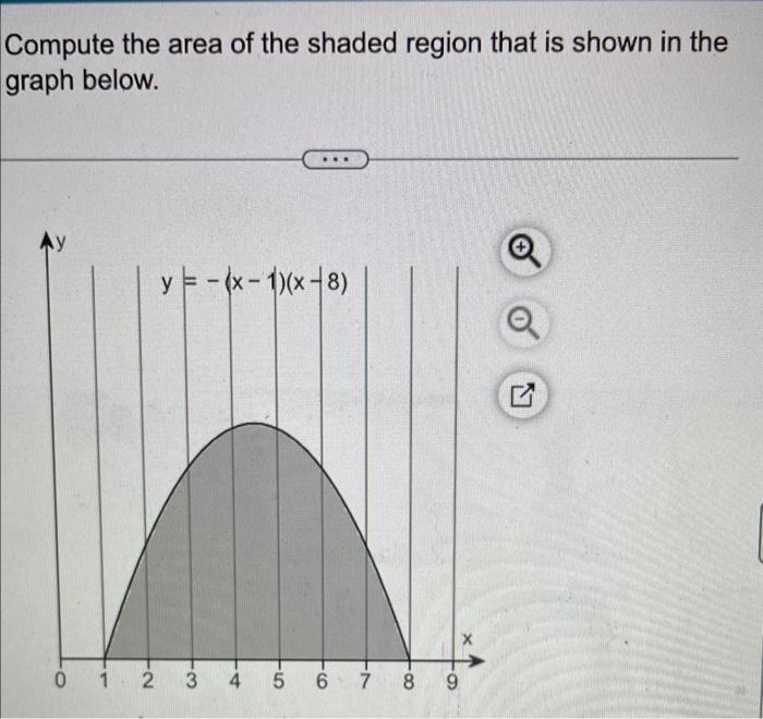 Solved Compute the area of the shaded region that is shown | Chegg.com