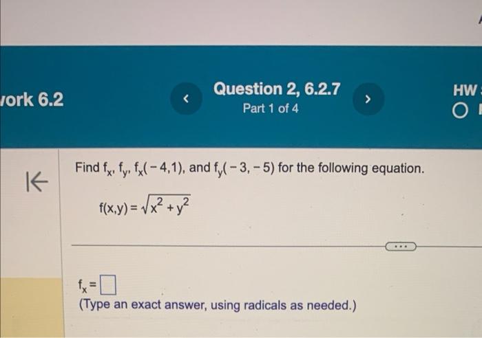 Solved Find Fx Fy Fx −4 1 And Fy −3 −5 For The Following