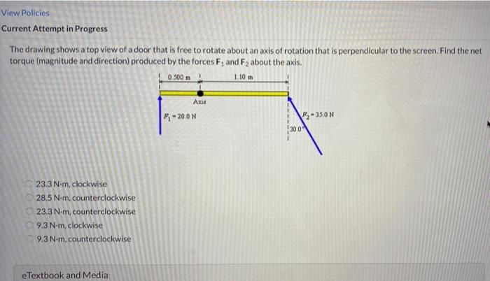 Solved View Policies Current Attempt in Progress The drawing | Chegg.com