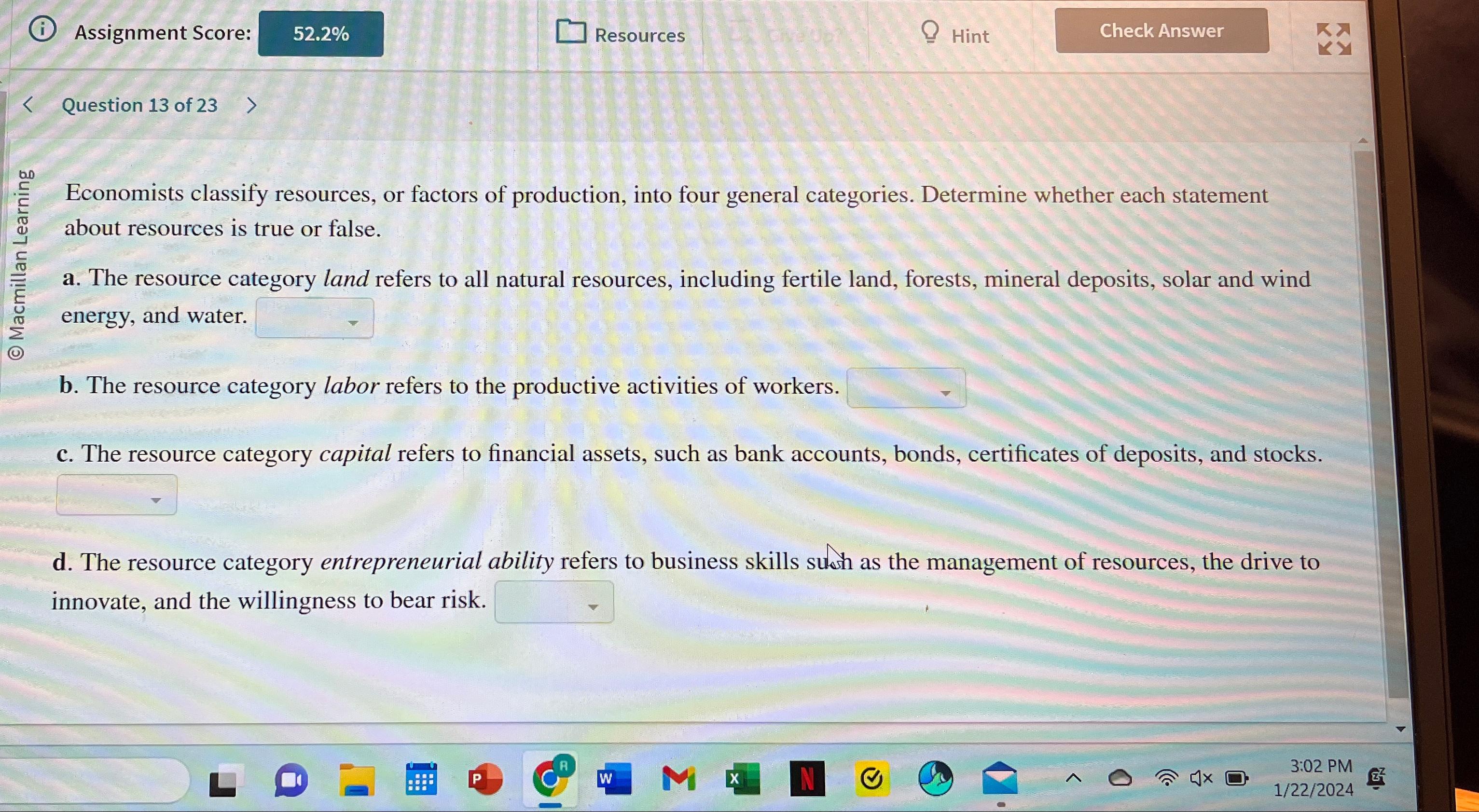 Solved (i) ﻿Assignment Score:ResourcesHintQuestion 13 ﻿of | Chegg.com