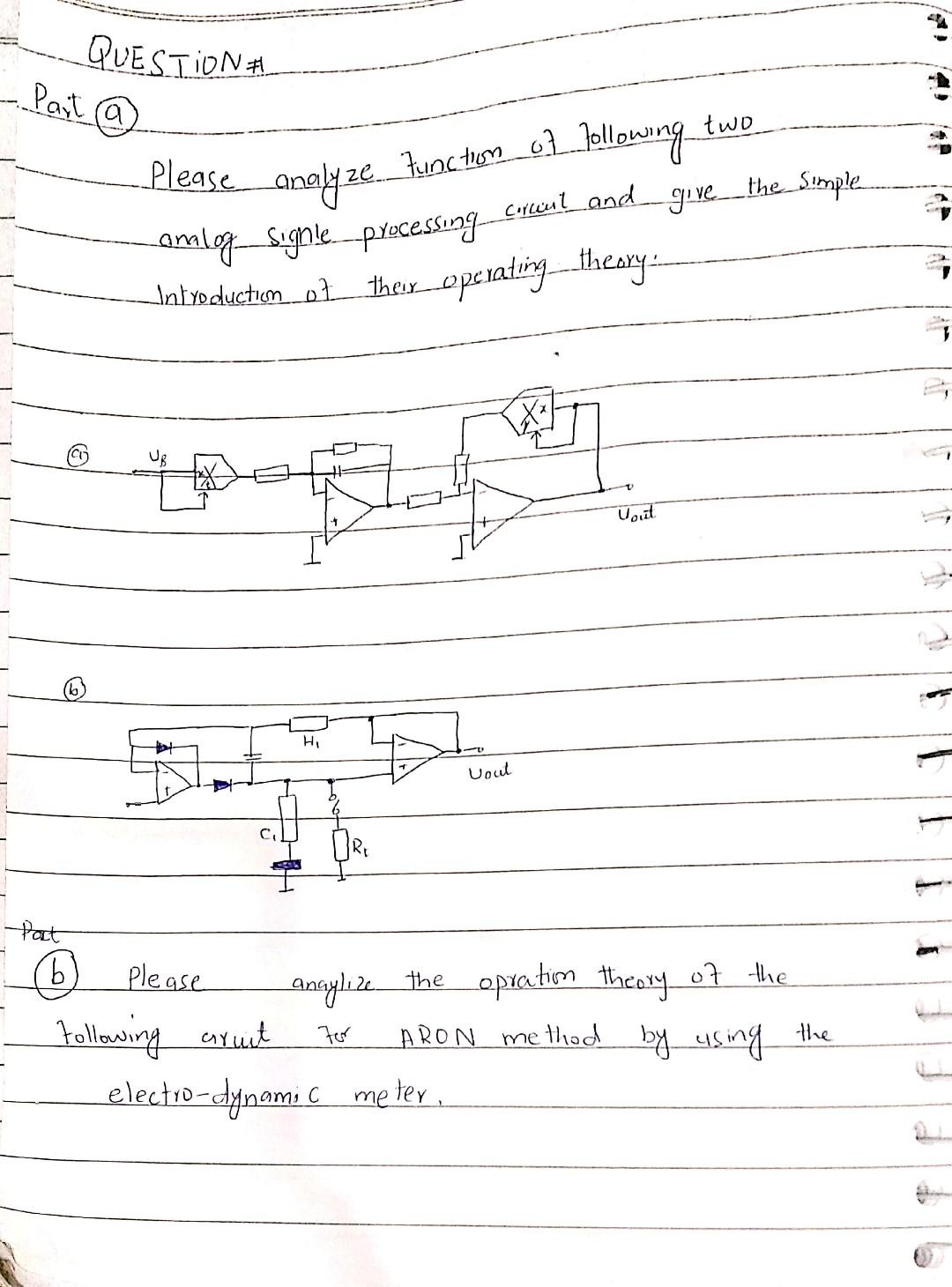 Part a Please analyze function of following two | Chegg.com