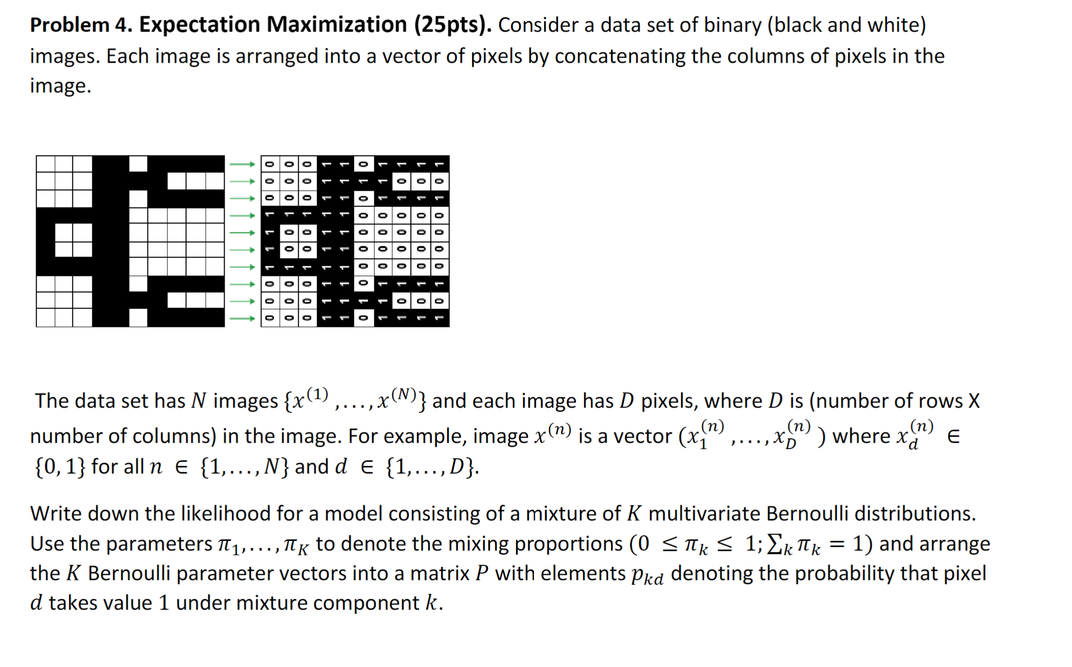 Solved Problem 4. ﻿Expectation Maximization (25pts). | Chegg.com
