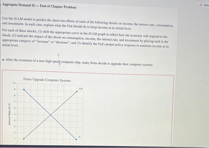 Aggregate Demand II - End of Chapter Problem Use the | Chegg.com
