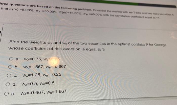 hree questions are based on the following problem. | Chegg.com