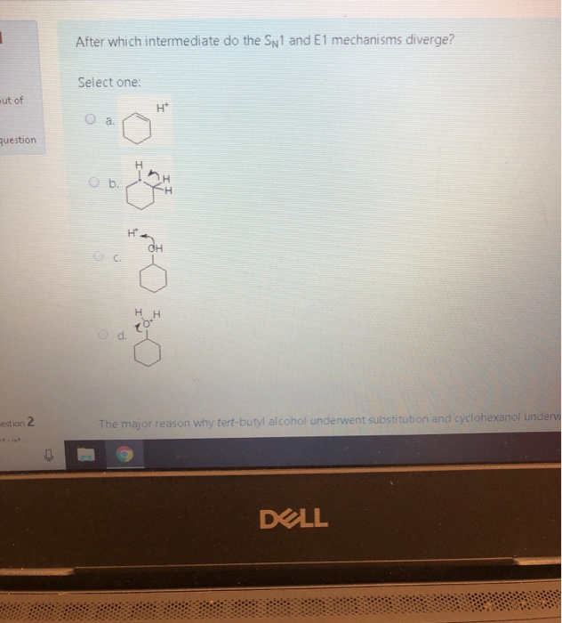 Solved After which intermediate do the SN1 and E1 mechanisms | Chegg.com