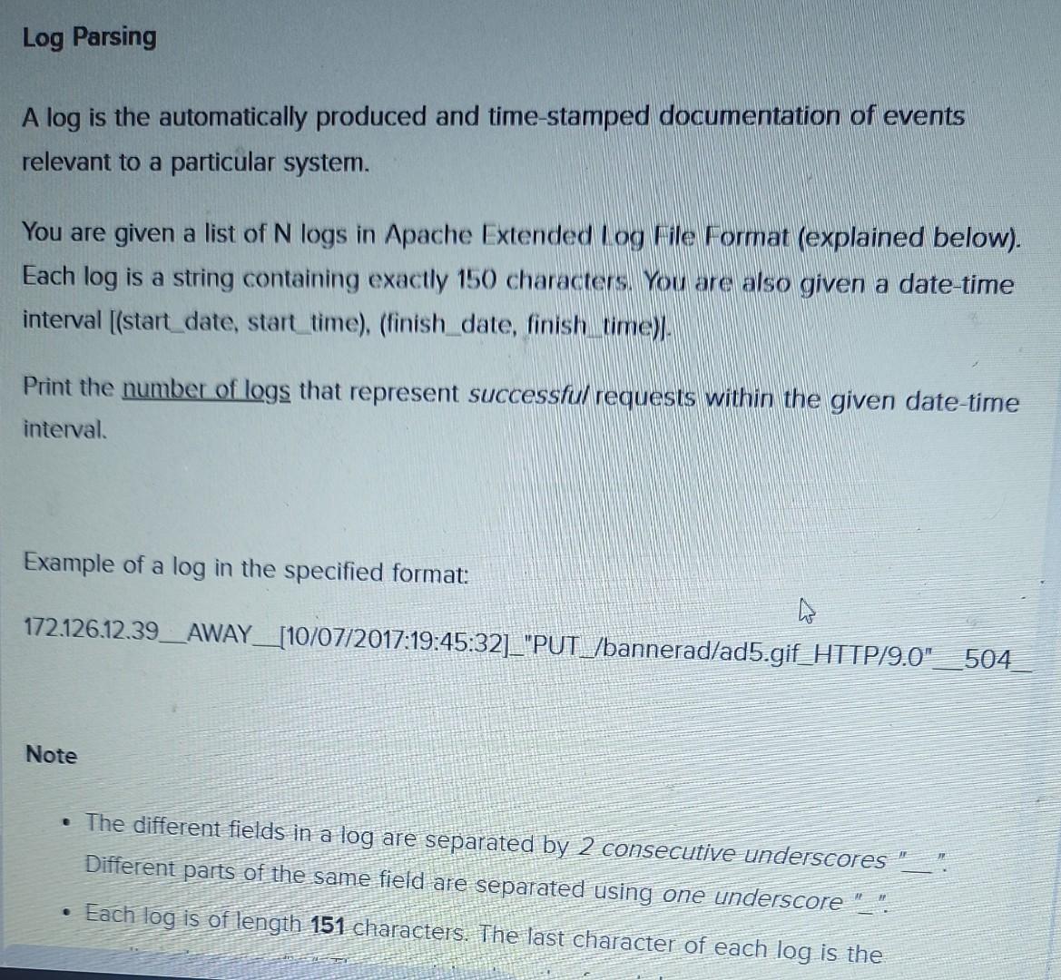 Solved A Log Is The Automatically Produced And Time Stamped 