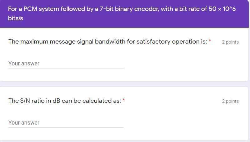 Solved For a PCM system followed by a 7-bit binary encoder, | Chegg.com