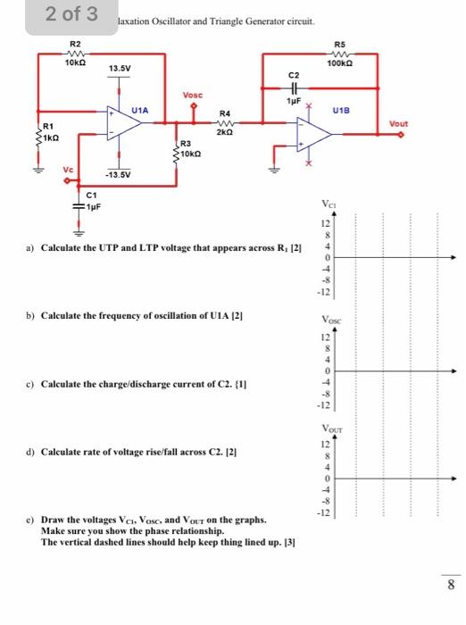 Solved 1 1) Calculate any trip points and sketch Vout given | Chegg.com