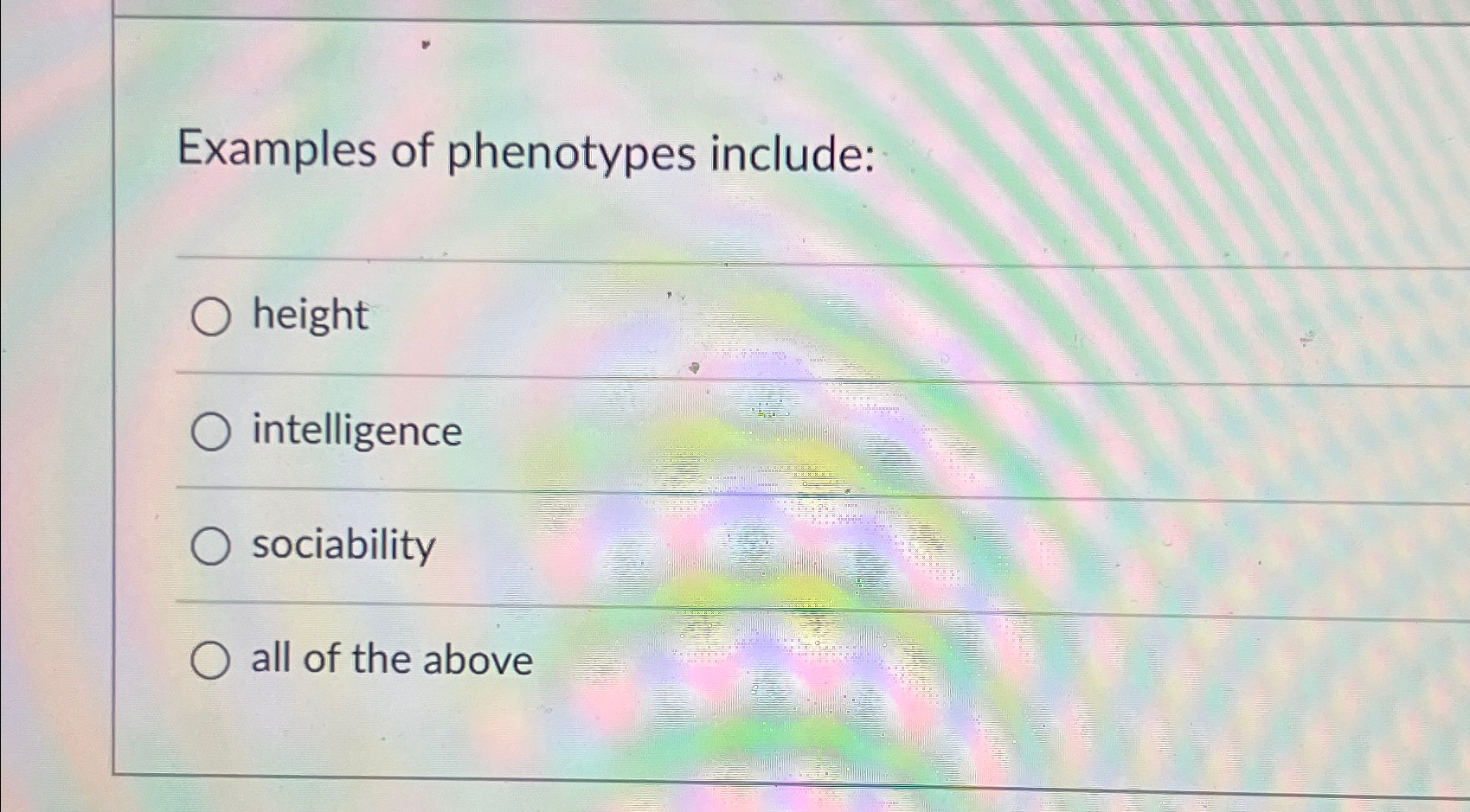 Solved Examples of phenotypes | Chegg.com