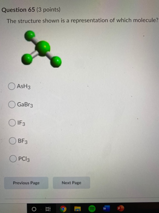 Solved Question 65 (3 points) The structure shown is a | Chegg.com