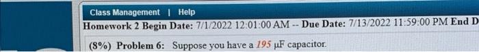 Solved Class Management I Help Homework 2 Begin Date: | Chegg.com