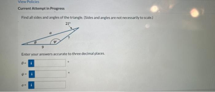 Solved Find all sides and angles of the triangle. (Sides and | Chegg.com