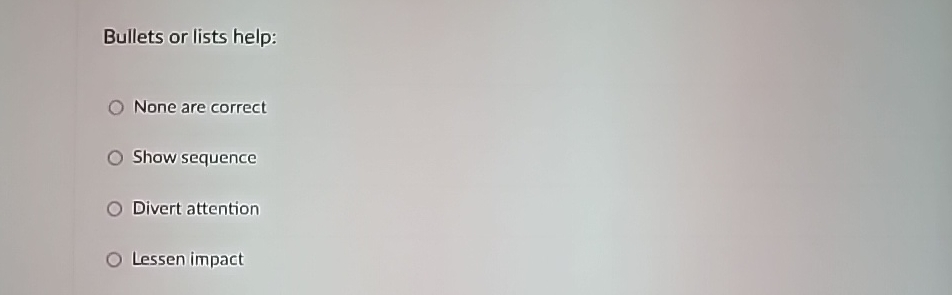 Solved Bullets or lists help:None are correctShow | Chegg.com