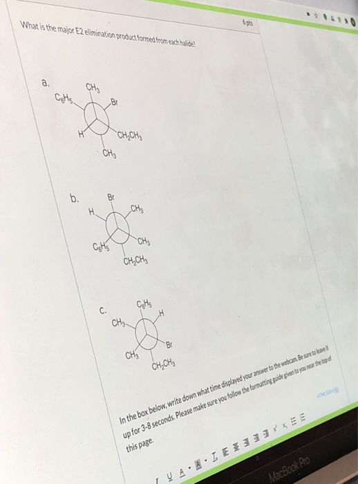Solved What is the major E2 elimination product formed trom | Chegg.com