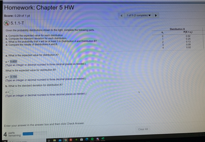 Solved Homework Chapter 5 Hw Score 0 29 Of 1 Pt 1 Of 5 2