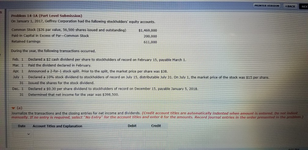 Solved PRINTER VERSION | Chegg.com