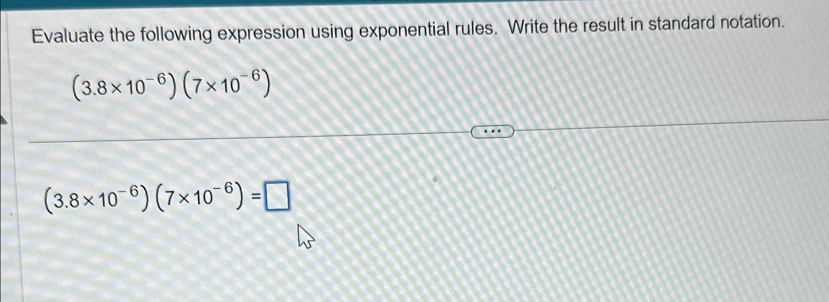 Solved Evaluate the following expression using exponential | Chegg.com