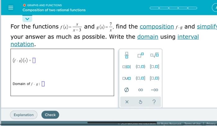 Solved OGRAPHS AND FUNCTIONS Composition of two rational | Chegg.com