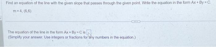 Solved find an equation of the line with the given slope | Chegg.com