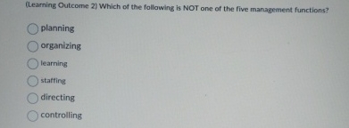 Solved Question 5 (4 ﻿points)(Rearning Outcome 2| ﻿Which of | Chegg.com