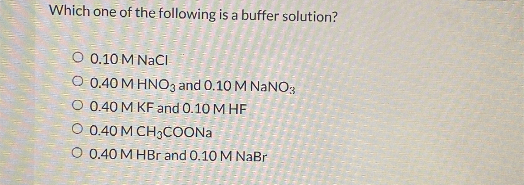 Solved Please explain how it's considered a buffer or not | Chegg.com