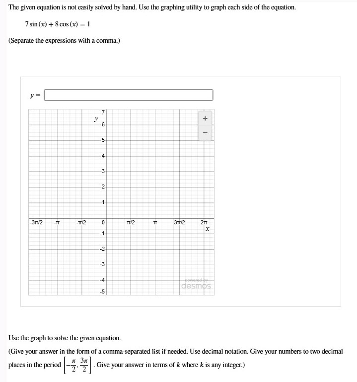 Solved The given equation is ﻿not easily solved by ﻿hand. | Chegg.com