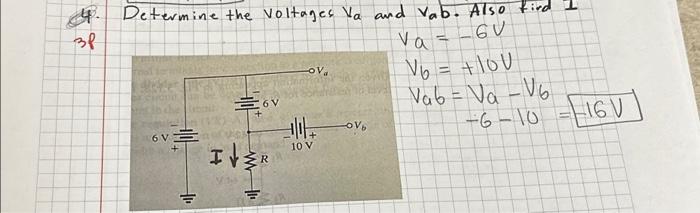 Solved 4. 39 Determine the voltages Va and Vab. Also fin GV | Chegg.com