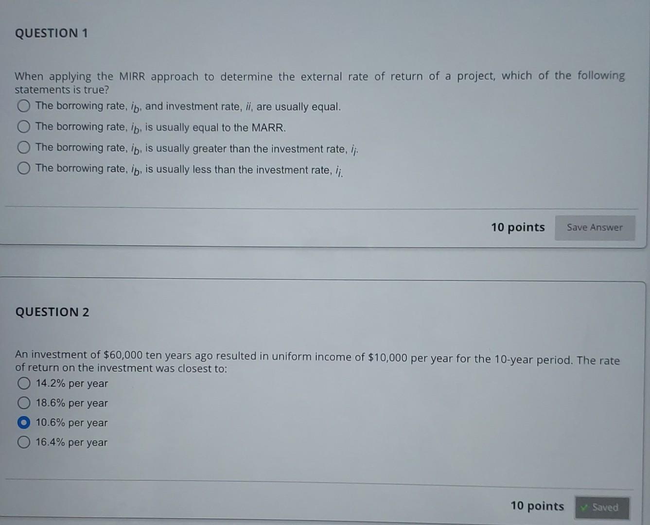 When applying the MIRR approach to determine the | Chegg.com