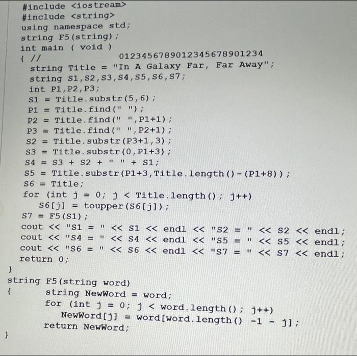 Solved Include Include Using Namespace Std String F5 0285