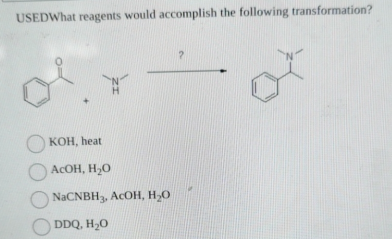 Solved USEDWhat reagents would accomplish the following | Chegg.com