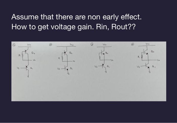Solved Assume that there are non early effect. How to get | Chegg.com