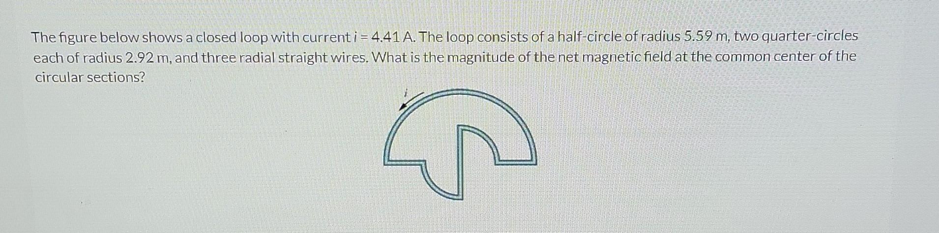 Solved The figure below shows a closed loop with current | Chegg.com