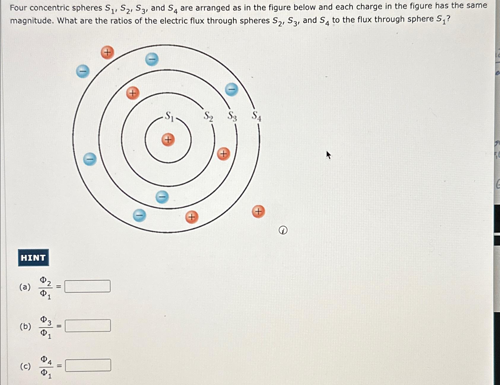 Solved Four concentric spheres S_(1),S_(2),S_(3), and S_(4) | Chegg.com