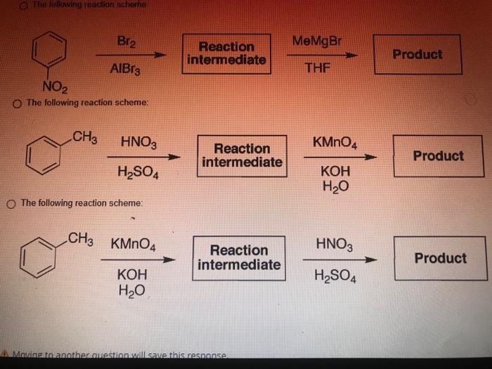 Solved Which reaction schemes is best to give the | Chegg.com