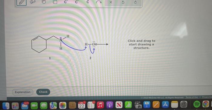 Solved Click and drag to start drawing a structure. 1 | Chegg.com