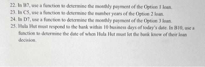 Solved 22. In B7, use a function to determine the monthly | Chegg.com