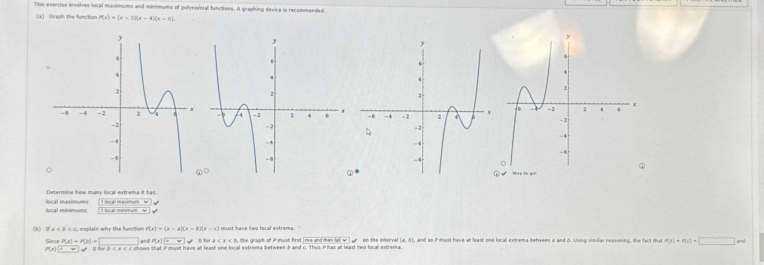Solved This exercise involves local maximums and minimums of | Chegg.com